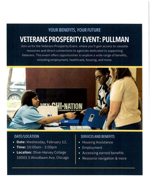 Veterans Prosperity Event: Pullman | Clerk of the Circuit Court of Cook County